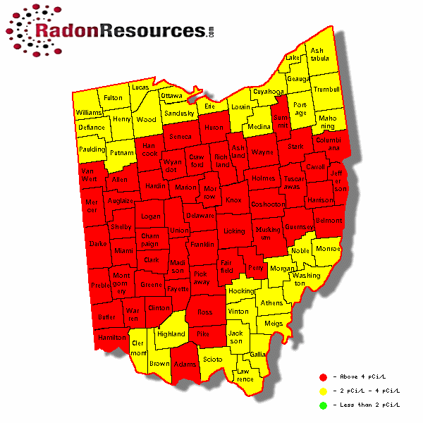 Radon Levels In Ohio Map - Elaina Mariellen Radon Levels In Ohio Map - Elaina Mariellen